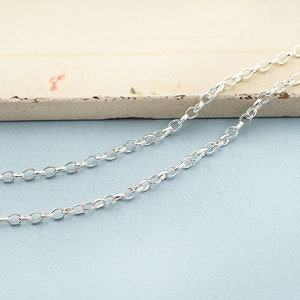 30 Inches of 925 Sterling Silver Oval Chain 1.6x2.2 Mm. :th1788 - Etsy