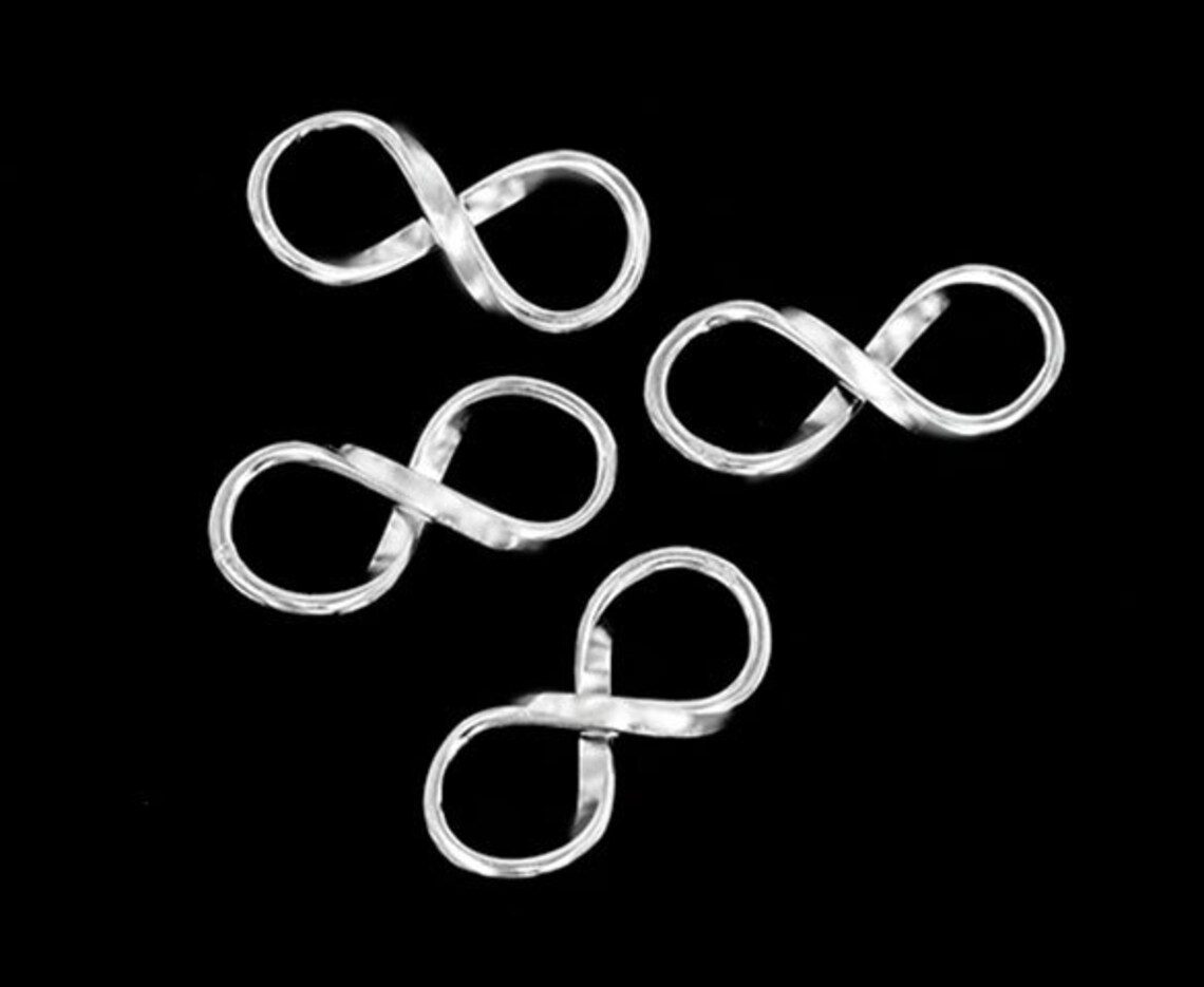 4 of 925 Sterling Silver Infinity Links 8x18mm. :tk0161 | Etsy