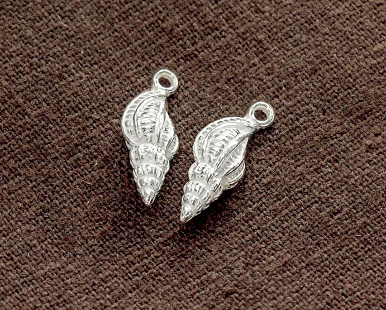 2 of 925 Sterling Silver Shell Charms 7x15 Mm. :th2718 - Etsy