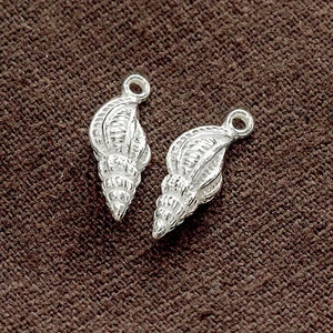 2 of 925 Sterling Silver Shell Charms 7x15 Mm. :th2718 - Etsy