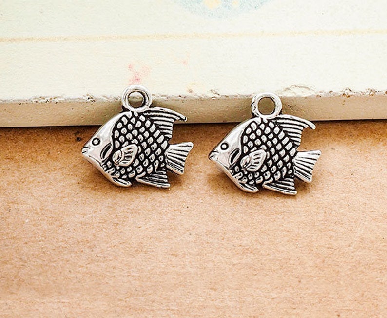 2 of 925 Sterling Silver Fish Charms 10x12 Mm. :th2650 - Etsy