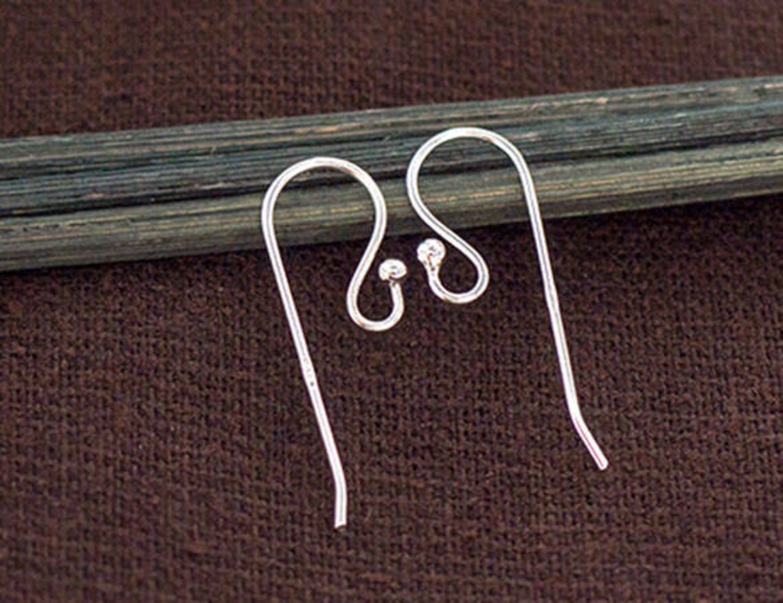 5 Pairs of 925 Sterling Silver Ear Wires 8x22mm. 21 AWG. | Etsy