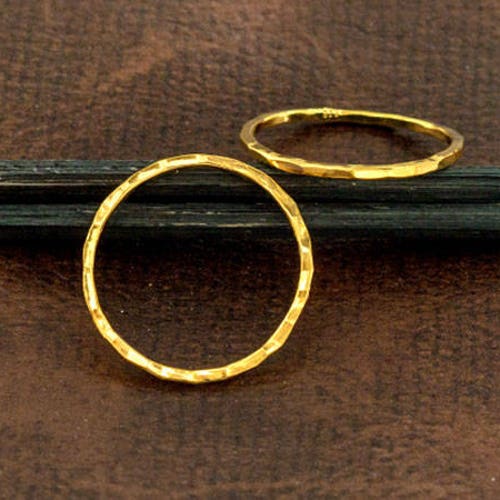 6 of 925 Sterling Silver Hammered Circle Closed Rings | Etsy