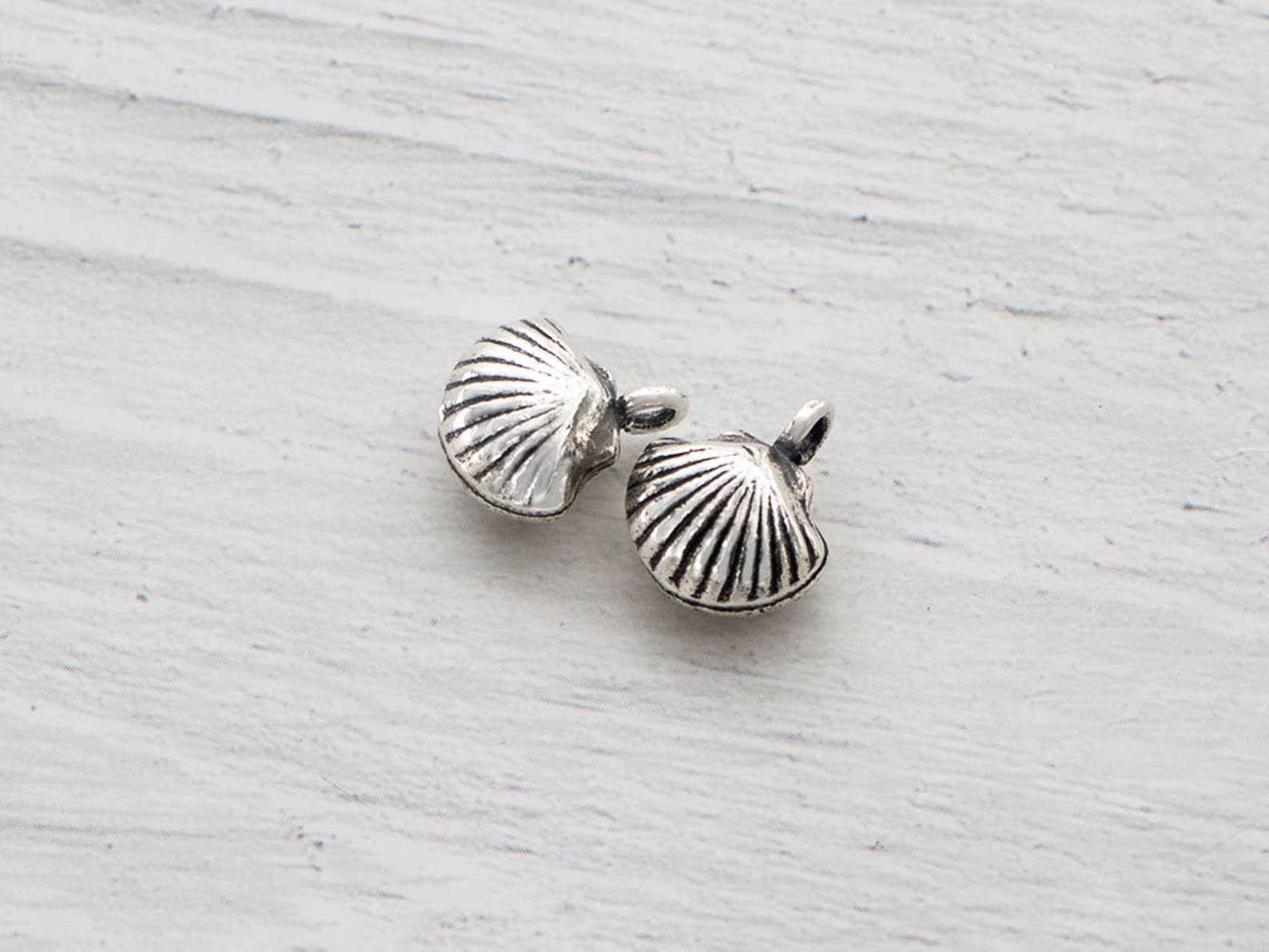 2 of Karen Hill Tribe Silver Seashell Charms 11 Mm. :ka1916 - Etsy