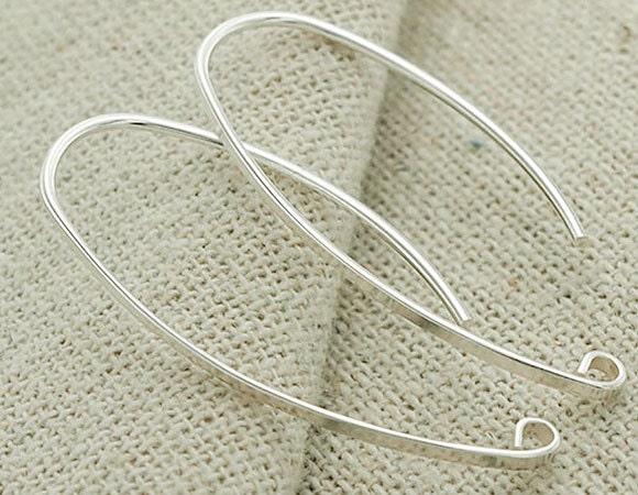 5 Pairs of 925 Sterling Silver Ear Wires 15x33 Mm. :tk0008 | Etsy