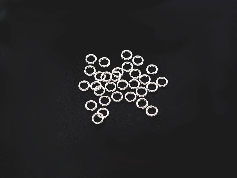 30 of 925 Sterling Silver Split Rings 4.5 Mm. :th1055 | Etsy