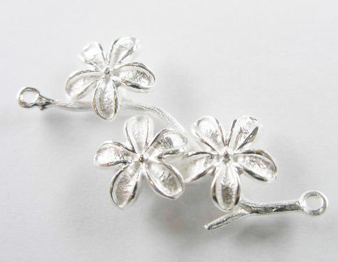 1 of 925 Sterling Silver Flower Branch Link Connector - Etsy
