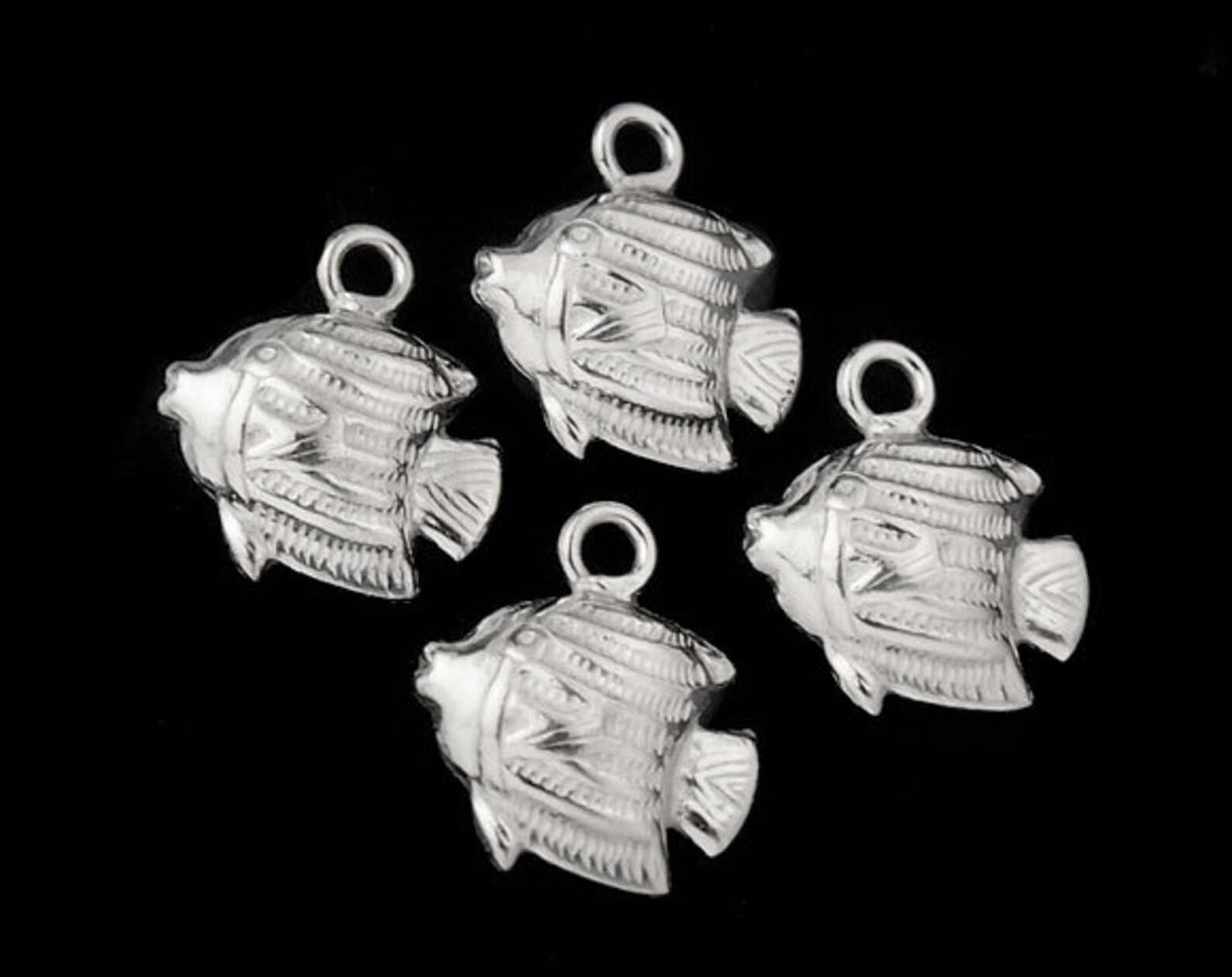 4 of 925 Sterling Silver Fish Charms 9x11 Mm. :th1131 | Etsy