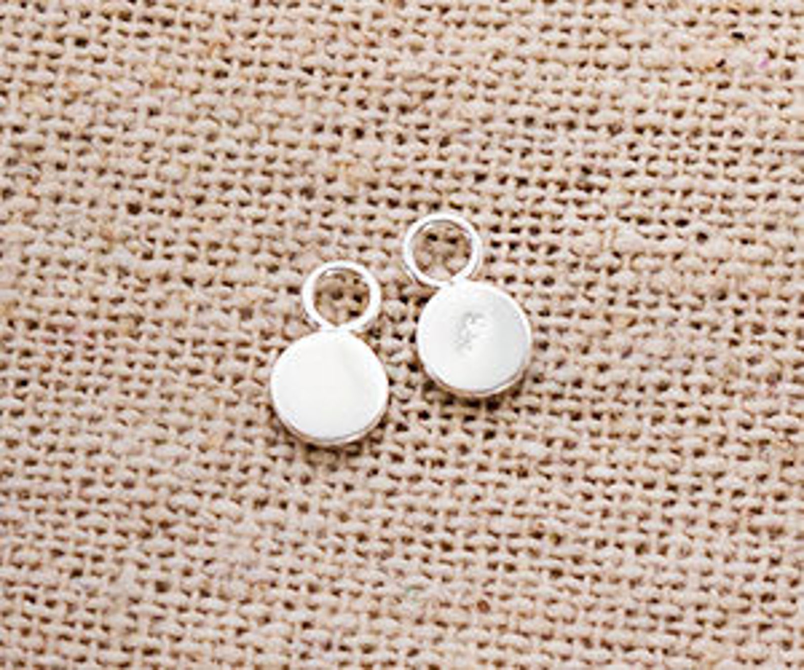 15 of 925 Sterling Silver Round Tag Charms 4mm :tk0179 | Etsy