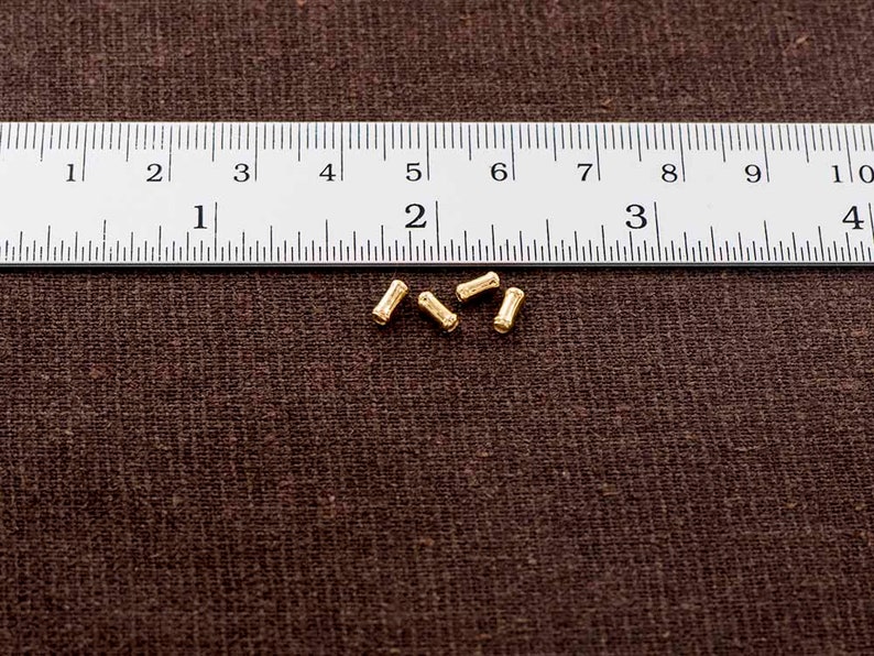 20 of Karen Hill Tribe Gold Vermeil Style Hourglass Beads 2x5 Mm ...