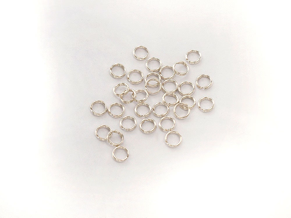 30 of 925 Sterling Silver Split Rings 4.5 Mm. :th1055 | Etsy