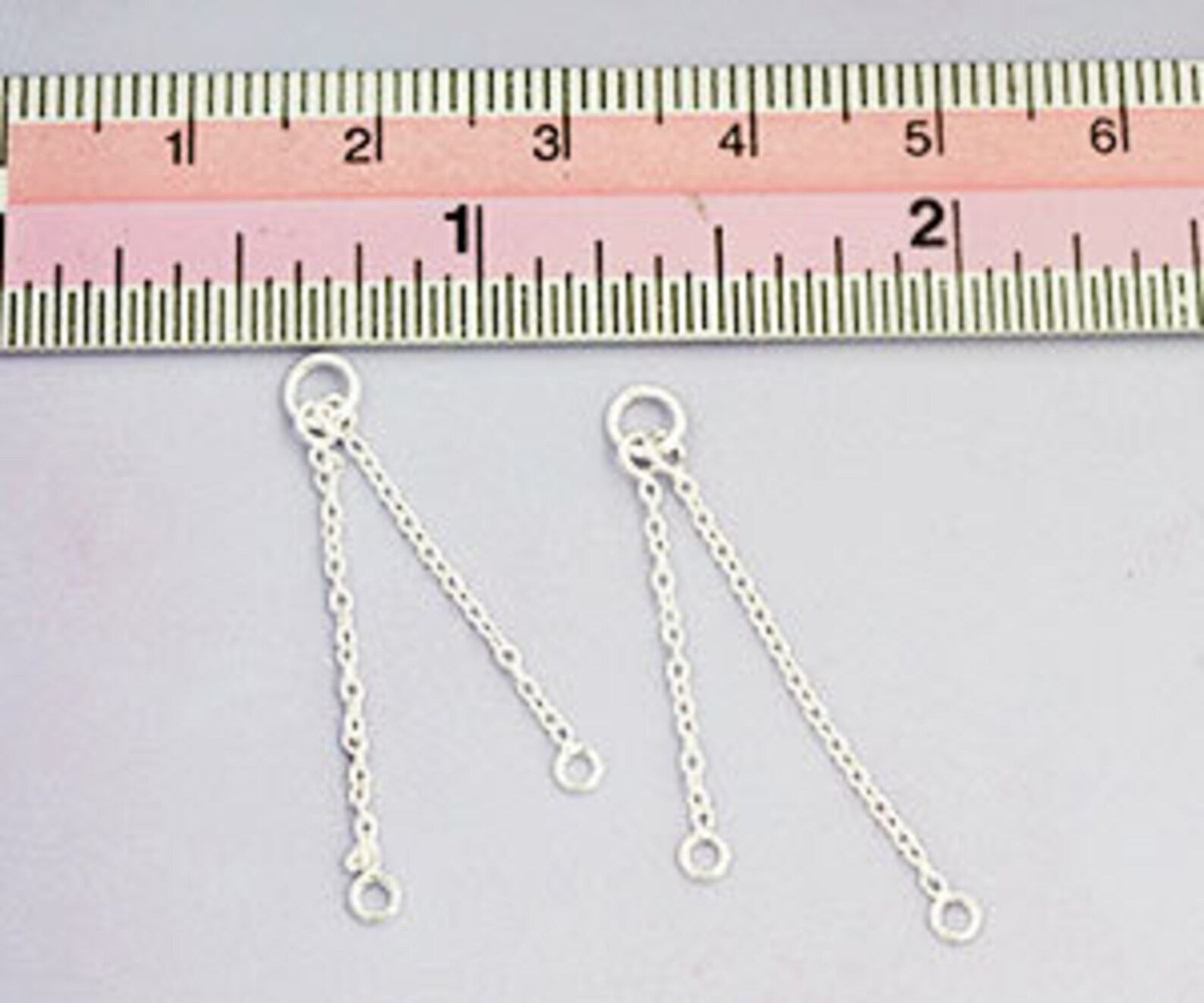 2 Pairs of 925 Sterling Silver Dangling Chain Connectors 20-28 Mm ...