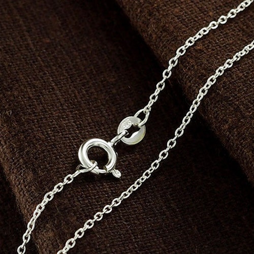 16 Inches of 925 Sterling Silver Fine Cable Chain Necklace | Etsy