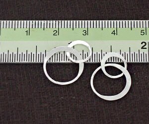 4 of 925 Sterling Silver Double Circle Rings Charms Links - Etsy