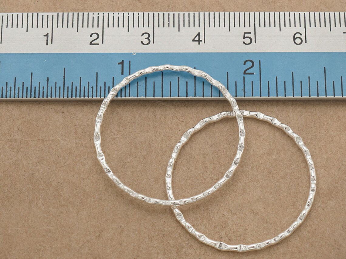 4 of 925 Sterling Silver Hammered Circle Closed Rings | Etsy