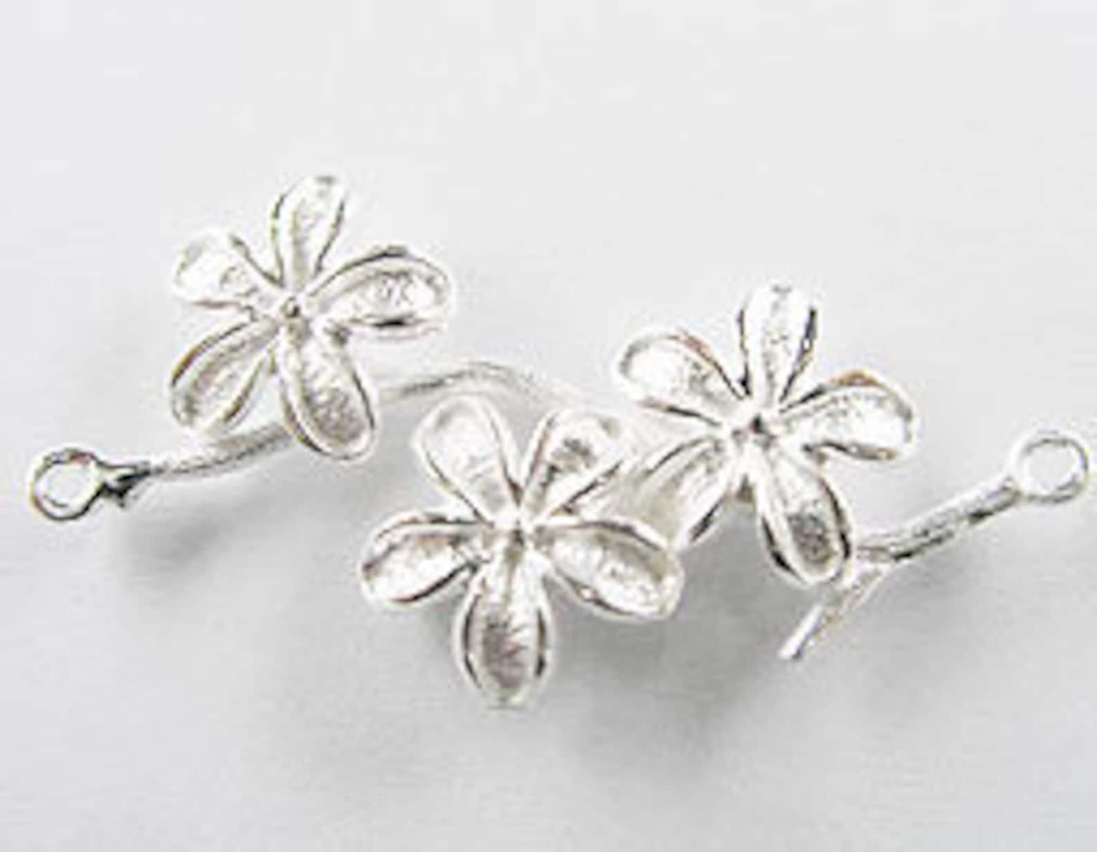 1 of 925 Sterling Silver Flower Branch Link Connector | Etsy