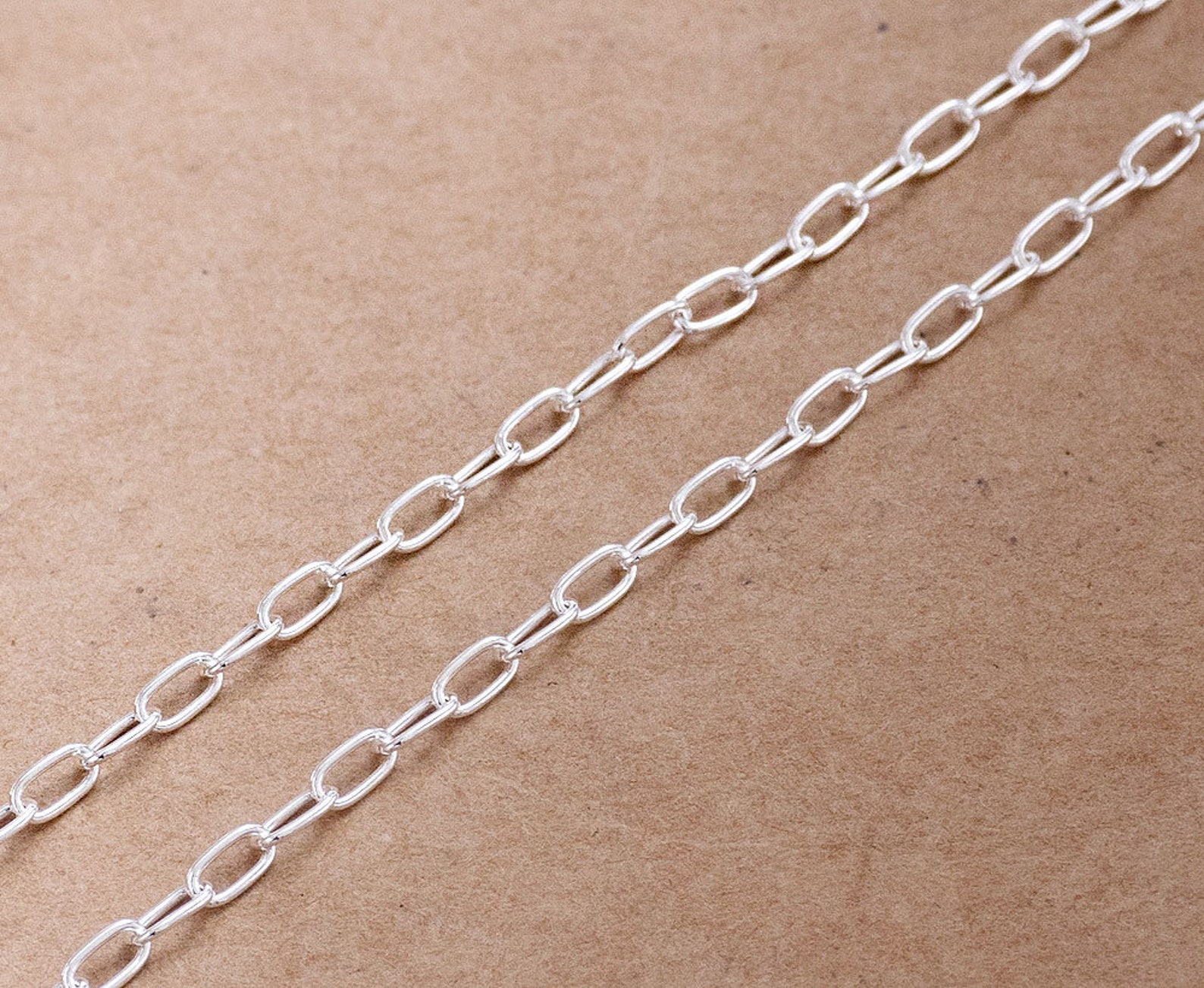 40 Inches of 925 Sterling Silver Chain 2x4 Mm. :th0590 - Etsy