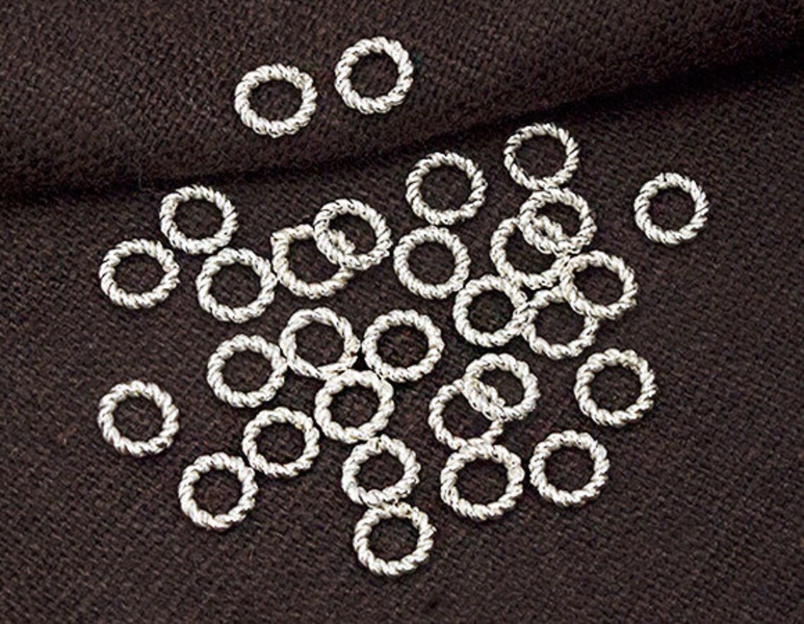 30 of 925 Sterling Silver Twisted Circle Closed Rings 5mm. - Etsy
