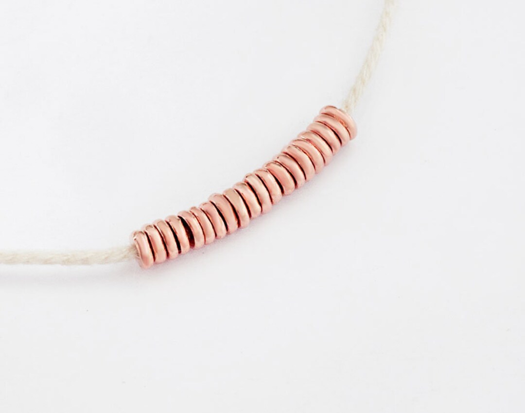 20 of Karen Hill Tribe Silver Rose Gold Vermeil Style Plain Disc Beads ...
