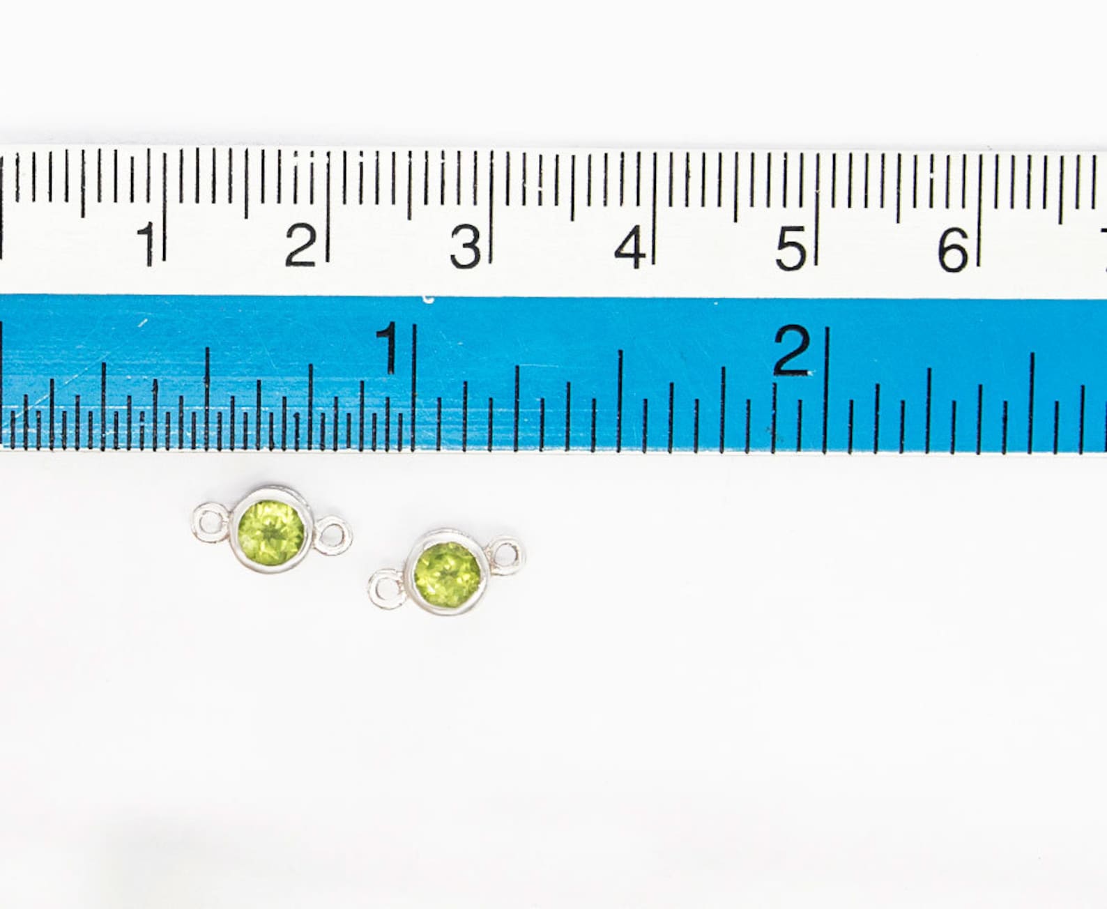 2 of Natural Round Peridot & Sterling Silver Bezeled | Etsy