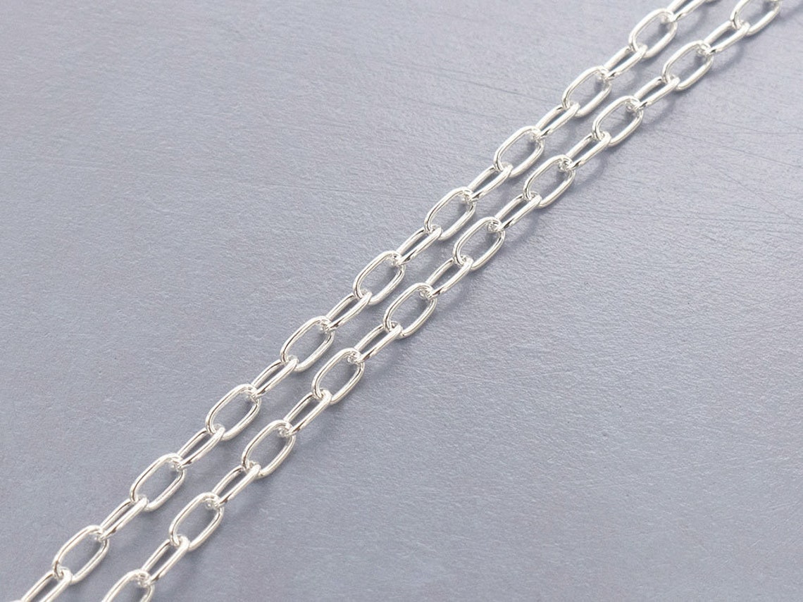 30 Inches of 925 Sterling Silver Chain 3x5 Mm. :th0578 - Etsy