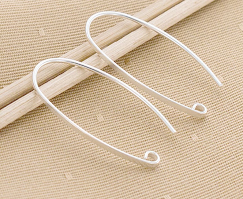 5 Pairs of 925 Sterling Silver Ear Wires 14x28 Mm. :tk0121 - Etsy