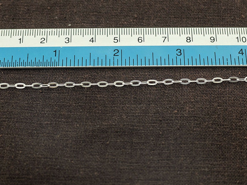 40 inches of 925 Sterling Silver Chain 2x4 mm. :th0509 | Etsy