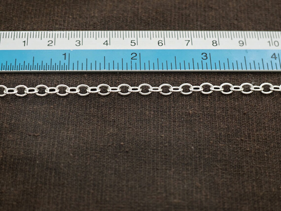18 Inches of 925 Sterling Silver Chain 4x5 Mm. :th0147 | Etsy