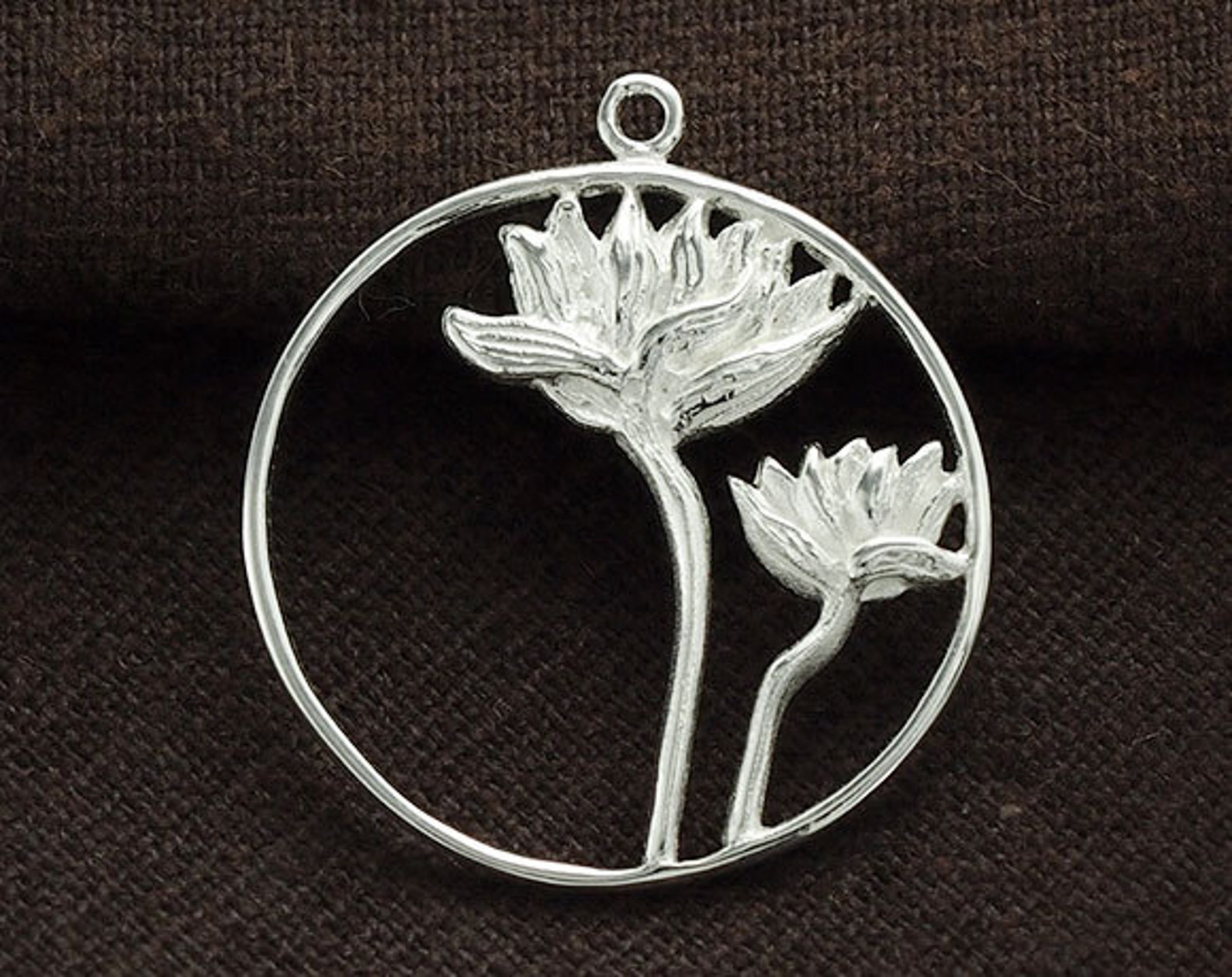 1 of 925 Sterling Silver Lotus Pendant 26mm. :tm0070 - Etsy