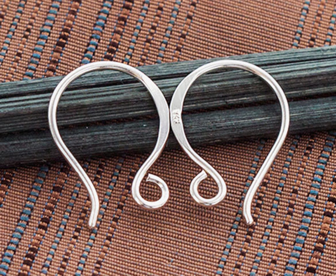 5 Pairs of 925 Sterling Silver Ear Wires 12x17 Mm. 20 AWG - Etsy
