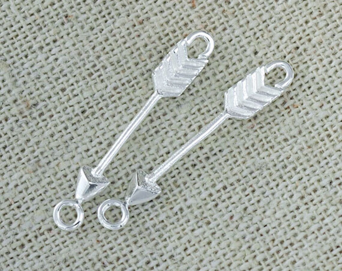 2 of 925 Sterling Silver Filigree Arrow Connectorslinks | Etsy