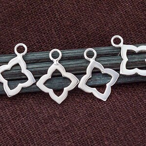 4 of 925 Sterling Silver Moroccan Style Flower Charms 11 Mm. Polish ...