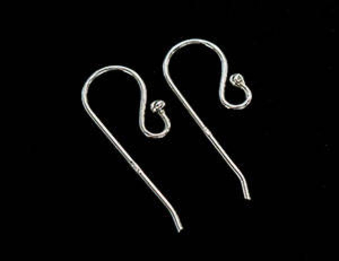 5 Pairs of 925 Sterling Silver Ear Wires 8x22mm. 21 AWG. | Etsy