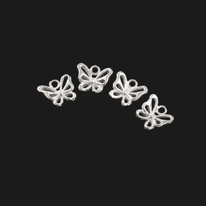 4 of 925 Sterling Silver Small Butterfly Charms 6.5x8 Mm. :th2059 - Etsy