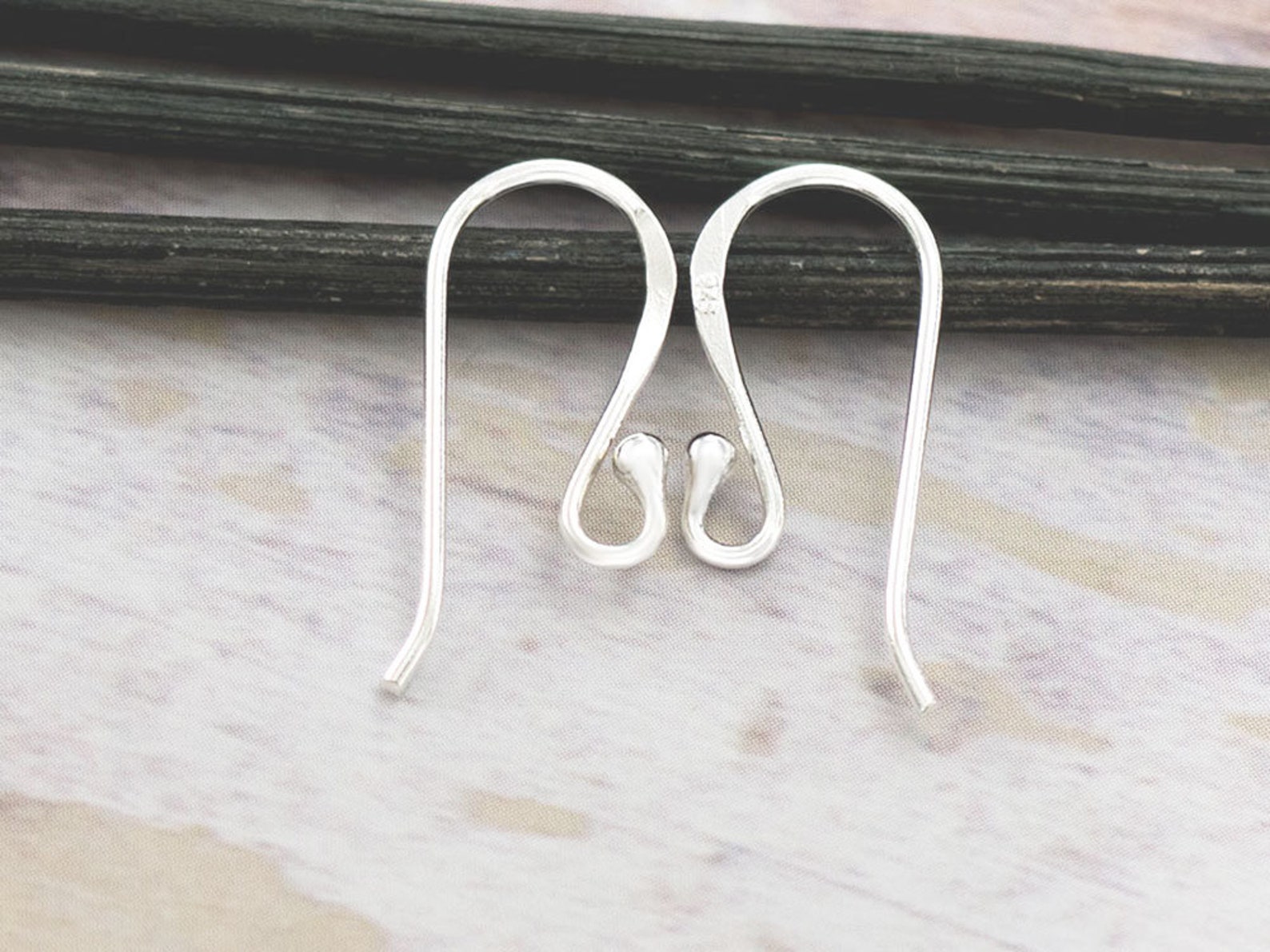 5 Pairs of 925 Sterling Silver Ear Wires 9x20mm. :th1479 - Etsy