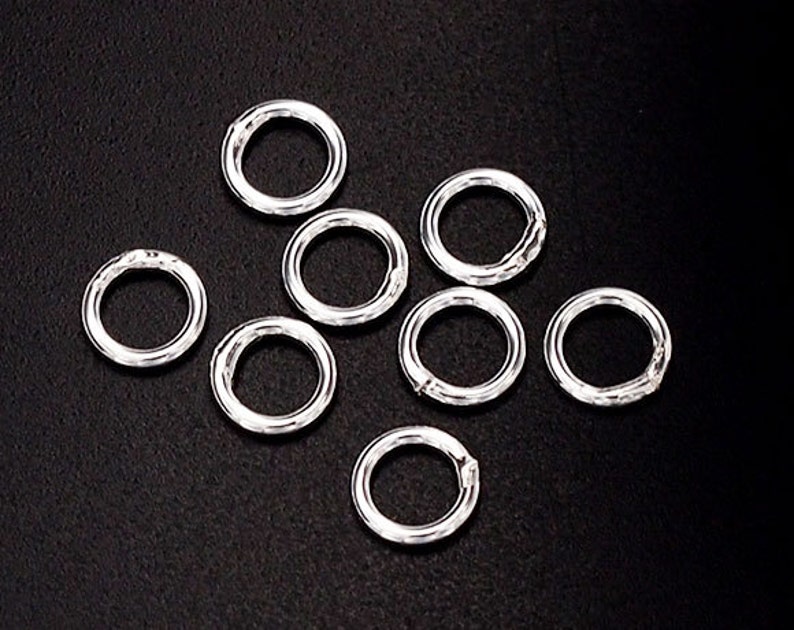 30 of 925 Sterling Silver Closed Jump Rings 6 Mm. :th0319 - Etsy