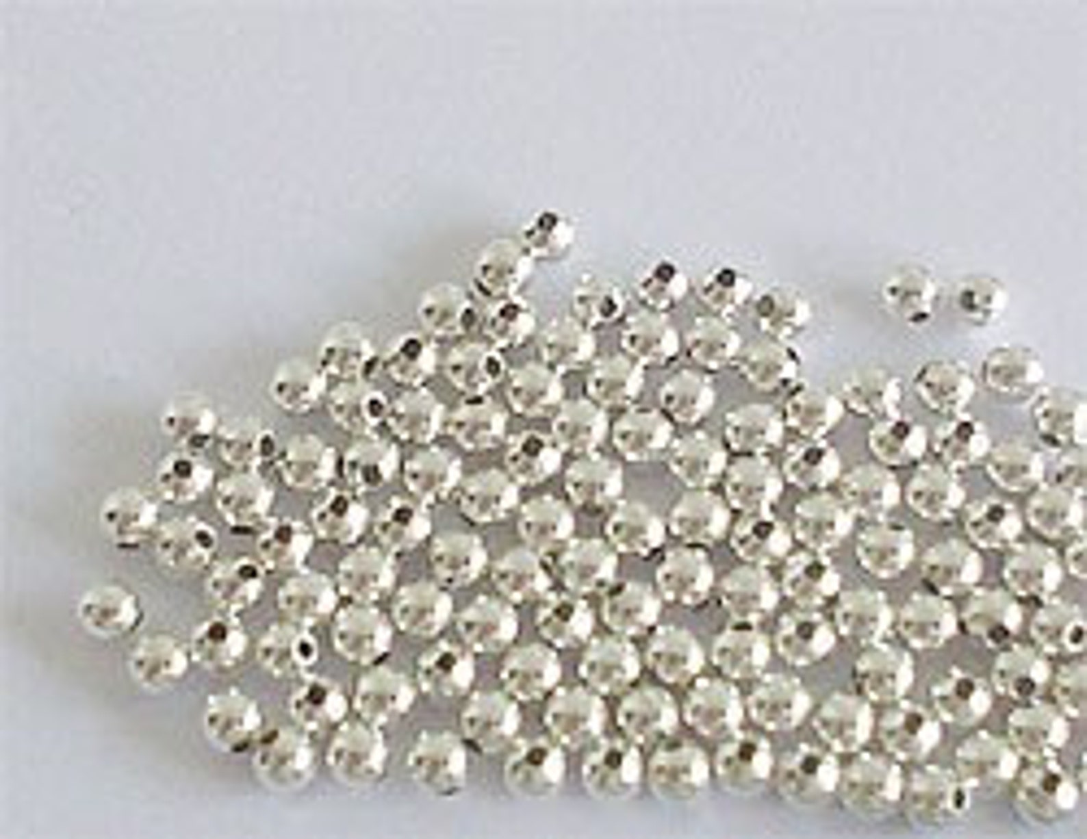 100 of 925 Sterling Silver Seed Beads 2 Mm. :th0224m - Etsy