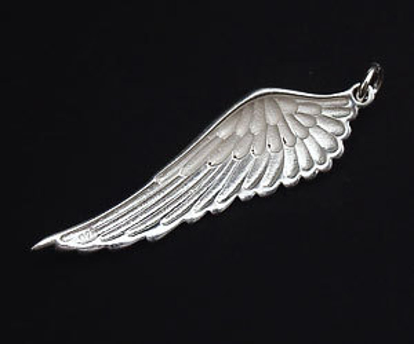 1 of 925 Sterling Silver Angel Wing Pendant 11.5x39mm. | Etsy
