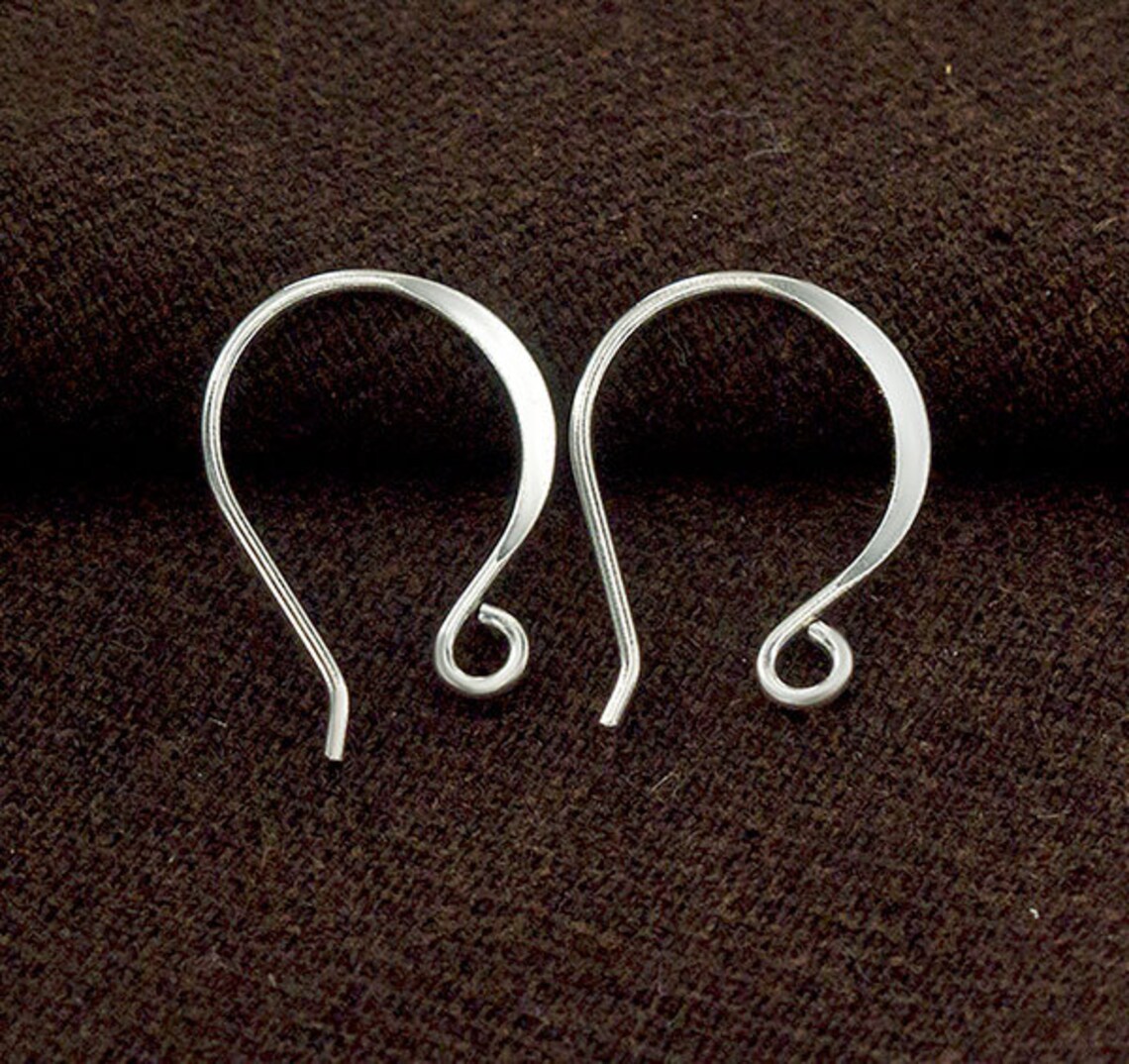 5 Pairs of 925 Sterling Silver Ear Wires 14x19 Mm. 20 AWG - Etsy