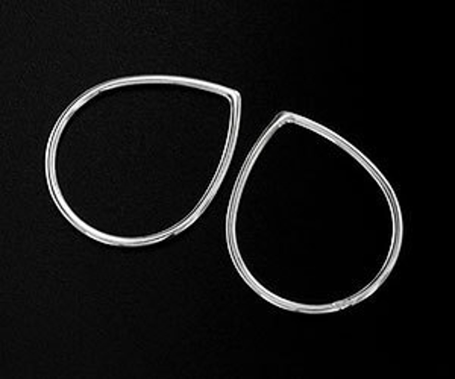 4 of 925 Sterling Silver Pear Links, Connectors 15.5x19 Mm. :tk0013 - Etsy