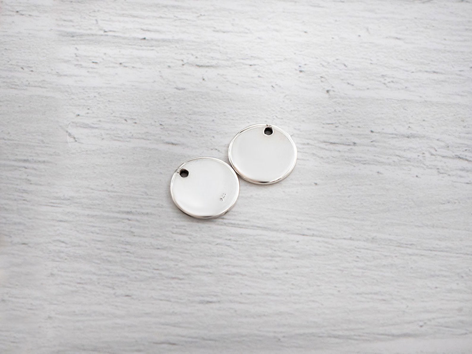 4 of 925 Sterling Silver Round Disc Tag Charms 10 Mm. :th1140 - Etsy