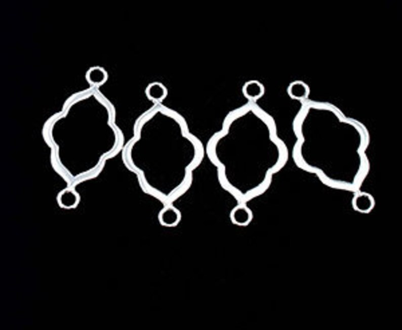 4 of 925 Sterling Silver Moroccan Style Drop Links Connectors - Etsy