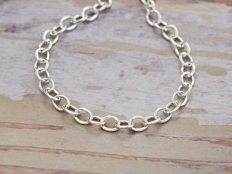 18 Inches of 925 Sterling Silver Chain 4x5 Mm. :th0147 | Etsy