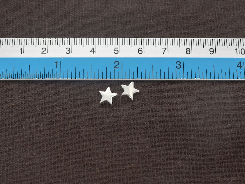 2 of 925 Sterling Silver Little Star Beads 7mm. :th1885 | Etsy