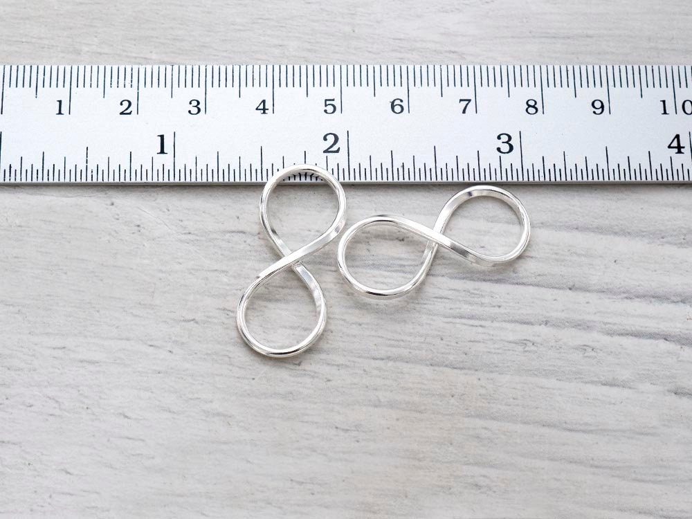 2 of 925 Sterling Silver Infinity Links 12x30 Mm. :tk0126 - Etsy