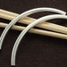 4 of 925 Sterling Silver Long Curved Tube Beads 3x50 Mm. :th2345 - Etsy
