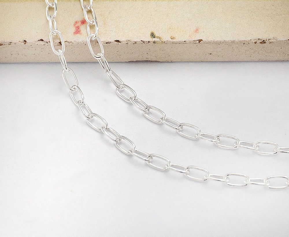 40 Inches of 925 Sterling Silver Chain 2x4 Mm. :th0590 - Etsy