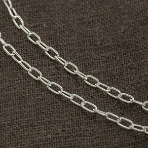 40 Inches of 925 Sterling Silver Chain 2x4 Mm. :th0590 - Etsy