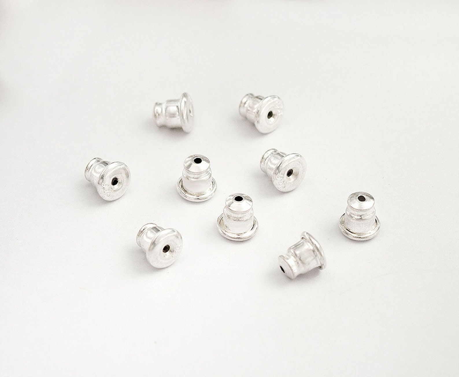 5 Pairs of 925 Sterling Silver Earring Backs Findings 5 Mm. - Etsy Norway