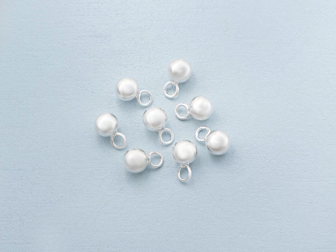 8 of 925 Sterling Silver Round Charms 5mm. :th2318 - Etsy
